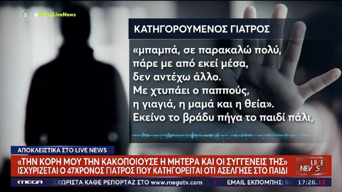 Λάρισα – 47χρονος γιατρός: «Την κόρη μου κακοποιούσε η μητέρα της και ...